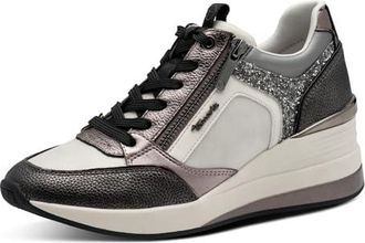 Tamaris Femme Damen Sneaker Low 1-23703-41 Basket, Gris foncé, 39 EU