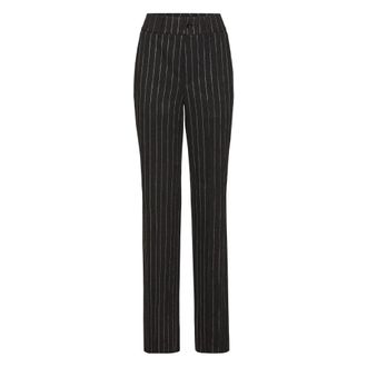 Philipp Plein Gestreifte- gerade Hose - - Trousers - Damen - Grau - M