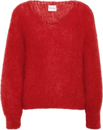 Americandreams Americandreams, Femme, Pulls, Rouge, Taille: 40 FR Milana LS Mohair Knit