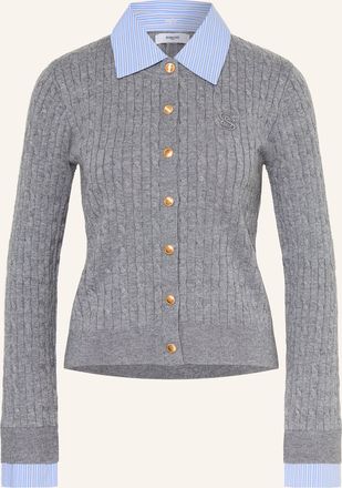 Suncoo Strickjacke Gasti Mit Abnehmbarem Kragen grau