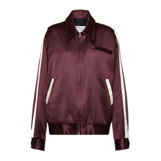 Maison Margiela Satin Bomberjacke - - Jackets - Damen - Rot - XS