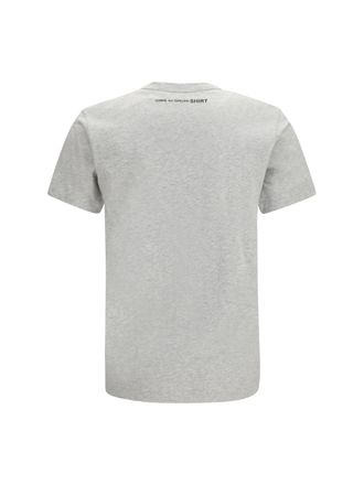 Comme Des Gar&ccedil;ons Mens Short-Sleeve Crewneck T-Shirt Top Grey Cotton T-Shirts And Polos