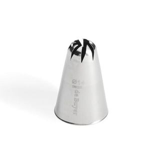 De Buyer de Buyer- Rosent&uuml;lle ohne Falz aus Edelstahl - 8 strahlig - 14 mm -2129.14N, Silber