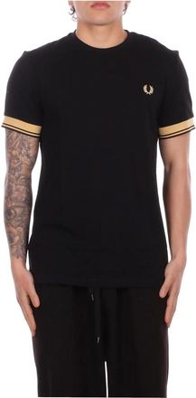 Fred Perry Homme, Tops, Noir, Taille: XL Logo Frontale T-shirt