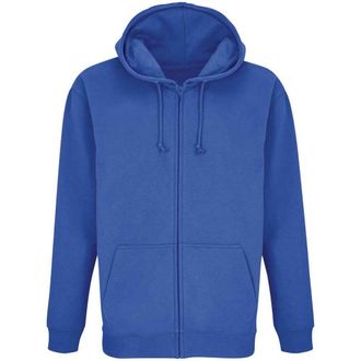 SOLS Carter Hoodie mit durchgehendem Reißverschluss für Herren/Damen Unisex (Königsblau)