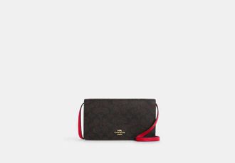 Coach Anna Clutch-Umh&auml;ngetasche mit Umschlag aus Signature-Canvas