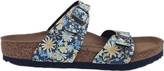 Birkenstock Sydney Birko Flor Summer Chaussures unisexes, Motif floral bleu multicolore, 35.5/36 EU