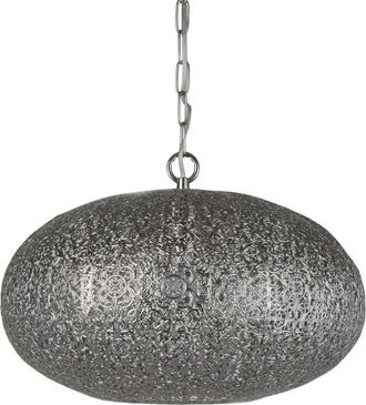 Licht-Erlebnisse Suspension m&eacute;tal E27 ronde &Oslash; 39 cm H : max. 120 cm Suspension nickel brillant
