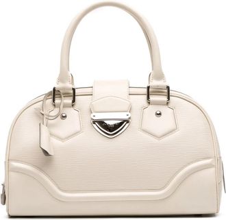 Louis Vuitton Crossbody Bags - Epi Bowling Montaigne GM - Gr. unisize - in Weiß - für Damen