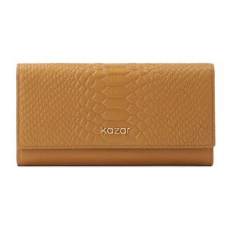 Kazar Hellbraune Brieftasche mit gepr&auml;gtem Muster - - Accessories - Damen - Braun - ONE SIZE