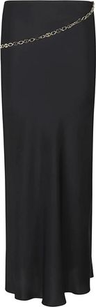 Paco Rabanne Femme, Jupes, Noir, Taille: 38 FR Chain-Detail Maxi Skirt