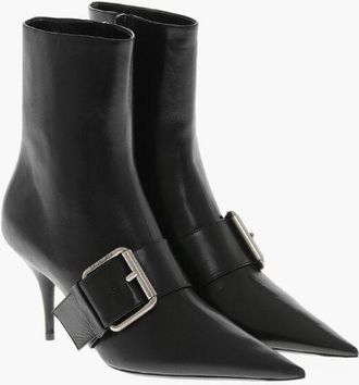 Balenciaga Leather Ankle Boots BELT with Buckle 8cm size 37
