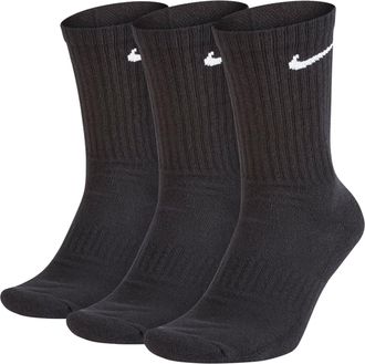 Nike Nike 6 Paar Socken Herren Damen Wei&szlig; Grau Schwarz Tennissocken Sportsocken Sparset SX7664 Gr&ouml;&szlig;e 34 36 38 40 42 44 46 48 50, Farbe:Schwarz, Gr&ouml;&szlig;e:42-46