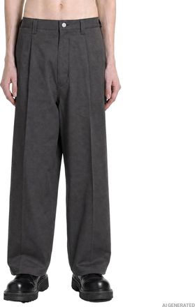 Comme Des Gar&ccedil;ons Pleated Cotton Pants