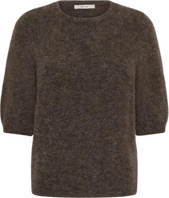 Gestuz Maille &agrave; col rond - Femme - Pulls - Brun - Taille: 34 FR