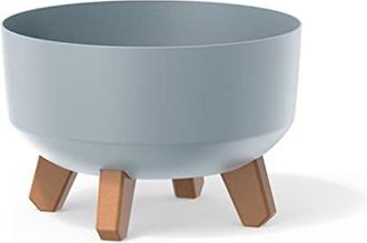 Prosperplast Pflanzgef&auml;&szlig; grau, ohne Beh&auml;lter, GRACIA Kollektion, 23,5 x 23,5 x 15,5 cm, Fassungsverm&ouml;gen 3,8 L