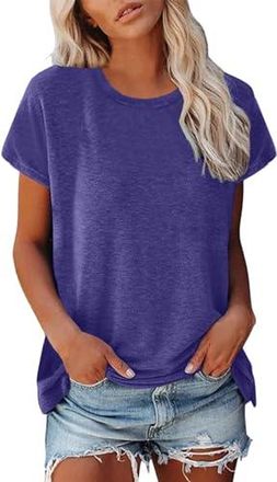 Generic T-shirts pour femme, t-shirt d&eacute;t&eacute; basique &agrave; manches courtes, haut d&eacute;t&eacute;, chemisiers, chemisiers, chemisiers, t-shirt de sport, t-shirt d&eacute;contract&eacute;, v&ecirc;t