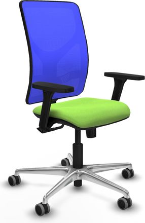 Piqueras y Crespo Stuhl aus Netzstoff mit 3D-Armlehnen, h&ouml;henverstellbare Lendenwirbelst&uuml;tze, ausgestattet mit 3 Positionen und Schneideschaum, mit Rollen von 65 mm, Pa