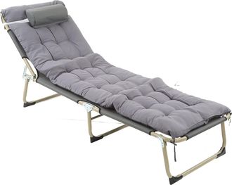 ZJchao Klappbett, Einzel-Campingliege mit Starker Tragf&auml;higkeit f&uuml;r 4 Personen, Bequemes, Atmungsaktives Material, f&uuml;r Camping Im Freien, Strand, Pool, (56 R