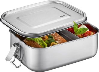 GEFU Lunchbox ENDURE Klein - 1000 ml Edelstahl Brotdose mit Trennsteg | Auslaufsichere, Luftdichte Bento Box im Retrodesign für Schule, Büro und Unterwegs