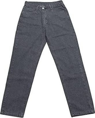 Generic Jean classique de style urbain pour homme avec poches, coupe décontractée, respirant pour les activités de plein air et pantalon confortable, gris, XX