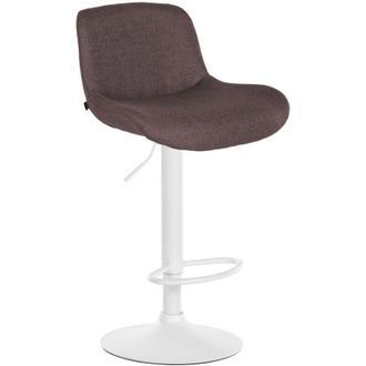 Clp Barhocker Solon Weiß dunkelbraun Stoff