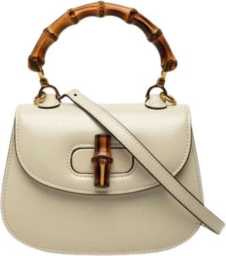 Gucci Sac bandouli&egrave;re Pre-owned Bamboo &agrave; poign&eacute;e sup&eacute;rieure - Femme - Pre-owned - Beige - Taille: ONE Size