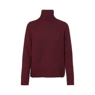 Max Mara Col roul&eacute;s - Femme - Pulls - Rouge - Taille: 36 FR