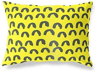 Bonamaison Le Jardin du Lin Kissenbezug Zierkissenbezug Neongelb-Rauch Kissenbezug, Für Bett, Auto, Sofa, Haus, Wohnzimmer, Schlafzimmer, Dekoration, 45x60 Cm - 