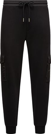 Moncler Moncler Pantalon De Surv&ecirc;tement En Coton M&eacute;lang&eacute;, Homme, Noir, Taille: M