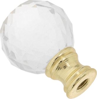 FOMIYES Kristall Lampenknopf Kappe Transparent Dekorative Lampendekoration aus Robustem Kristall Kompatibel mit Tisch und Stehlampen Einfache Montage