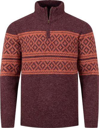 Weird Fish Kilnworth Sweatshirt f&uuml;r Herren, mit kurzem Rei&szlig;verschluss (Gl&uuml;hwein)