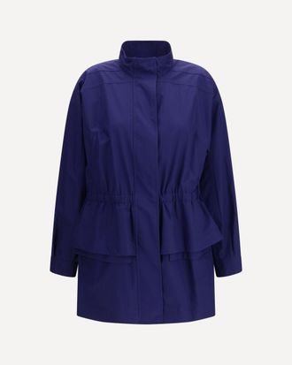 Fendi Midi poplin Parka in cotton with logo embroidery Female 42