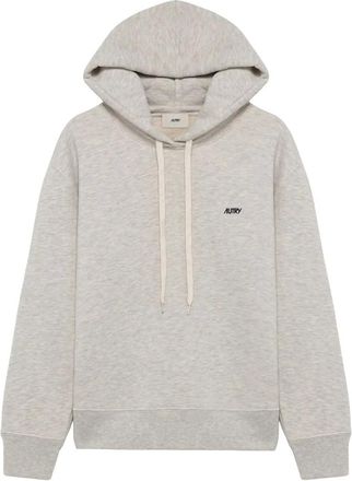 Autry Femme, Sweatshirts et sweats &agrave; capuche, Gris, Taille: 40 FR Sweat &agrave; capuche logo brod&eacute;