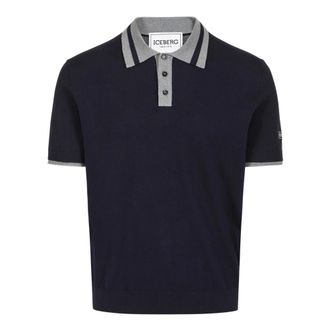 Iceberg Homme, Pulls, Bleu, Taille: XL Classic Polo Sweater