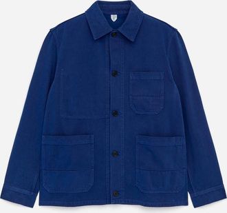 Arket Overdyed-Overshirt Aus Twill -Blau