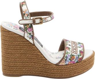 Dolce & Gabbana Femme, Chaussures, Multicolore, Taille: 36 EU Sandales compens&eacute;es en cuir dagneau Nappa