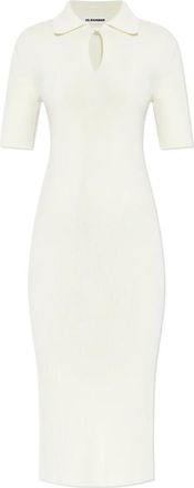 Jil Sander Femme, Robes, Beige, Taille: 40 FR Wool Turtleneck Dress