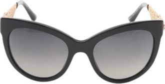Dolce & Gabbana Lunettes de soleil Pre-owned &agrave; d&eacute;cor floral et verres d&eacute;grad&eacute;s - Femme - Pre-owned - Noir - Taille: ONE Size
