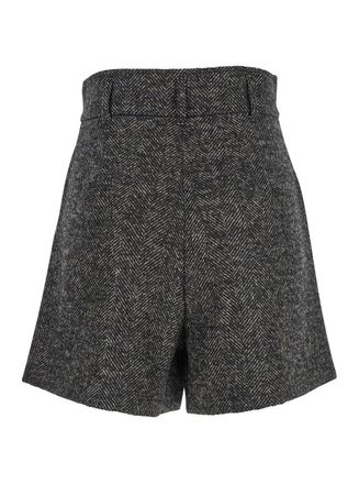 Max Mara Womens Brown Virgin Wool Blend Shorts