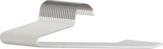 Relaxdays Hosenb&uuml;gel, 20er Set, rutschfeste Kleiderb&uuml;gel, platzsparend, HBT: 17,5 x 35 x 0,5 cm, Anzugb&uuml;gel, wei&szlig;