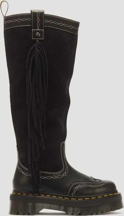 Dr. Martens Desert Rodeo Quad Hi Leder & Wildleder Stiefel in Schwarz, Gr&ouml;&szlig;e: 36