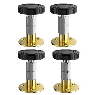 Generic 2er- oder 4er-Set M&ouml;belf&uuml;&szlig;e 62-80 mm, Ersatzf&uuml;&szlig;e aus Metall for Sofas, mit Rutschfester Unterlage for Schreibtisch/Bett/Sofa/Tisch/Schr&auml;nke(Black gold