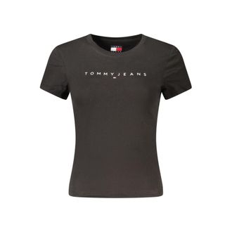 Tommy Hilfiger Schwarzes Baumwoll Damen T-Shirt