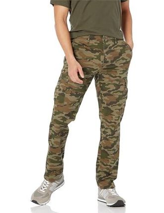Amazon Essentials Pantalon Cargo Extensible, Coupe ajustée (Grandes Tailles Disponibles) Homme, Vert Camouflage, 38W / 32L