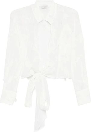 Mazzarelli Femme, Blouses et Chemises, Blanc, Taille: 36 FR Frida Wrap Top
