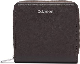 Calvin Klein Geldb&ouml;rse Calvin Klein Foil Logo Medium Zip Around LV04F1120G Dunkelbraun