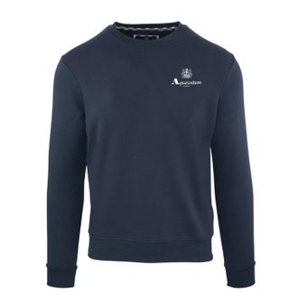Aquascutum Sweatshirt f&uuml;r Herren, Rundhalsausschnitt, Regul&auml;r (Marine)