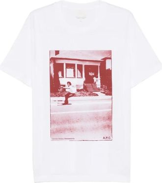 A.P.C. A.p.c., Homme, Tops, Blanc, Taille: L Cali T-shirt