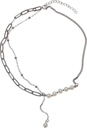 Urban Classics Unisex Halskette Jupiter Pearl Various Chain Necklace silver one size